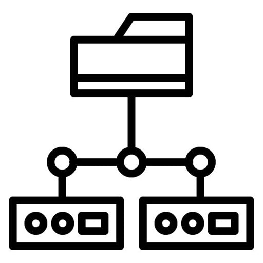 Network Data Storage Icon – Flexycon